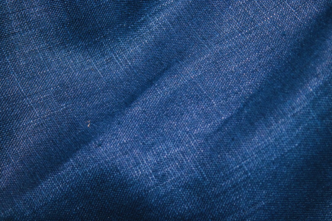 Linen Dark Navy Blue Fabric by the Yard - Etsy
