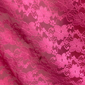 Pink Lace Polyester Fabric - Etsy