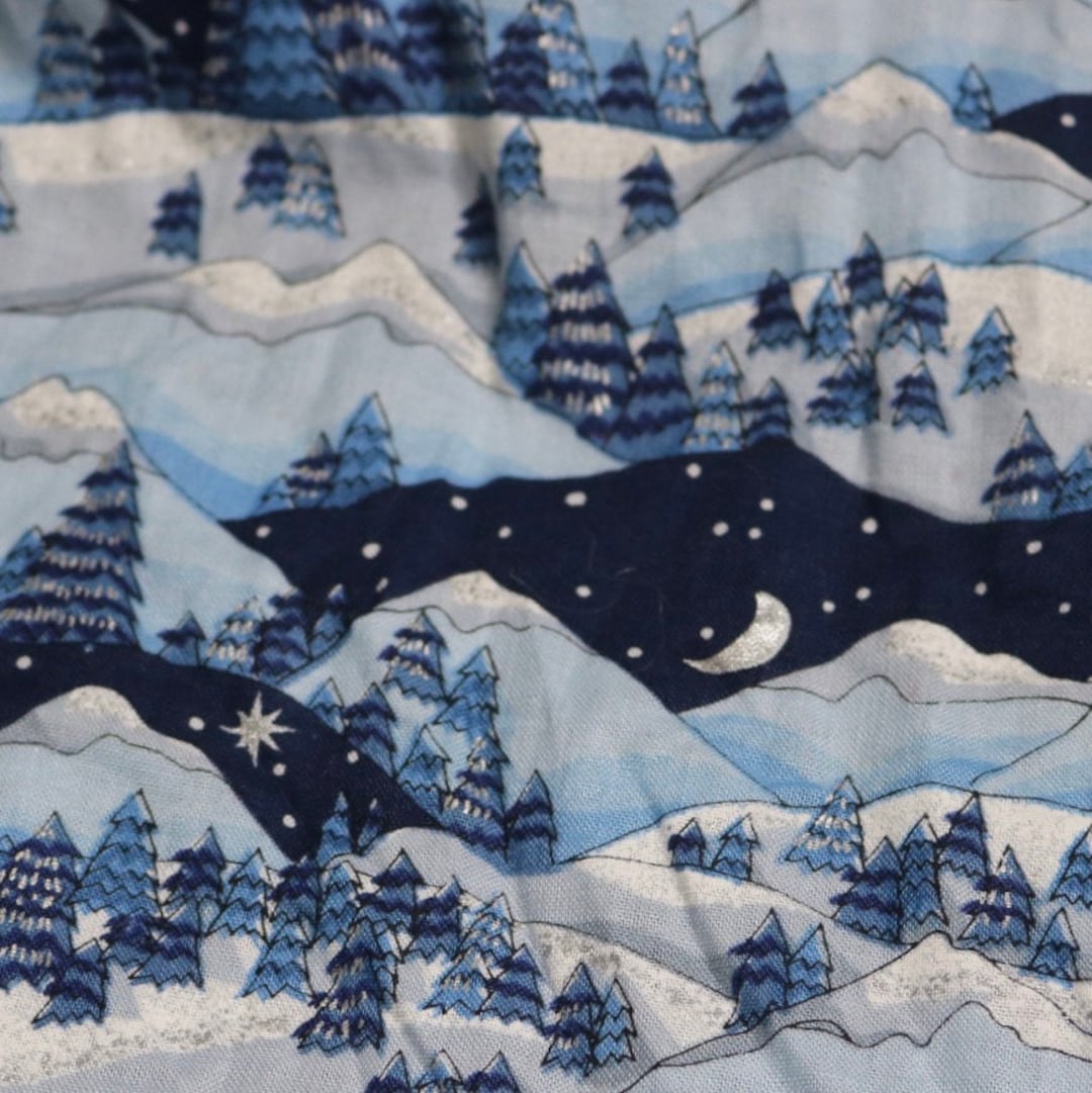 Winter Scene, Cotton Fabric by the Yard - Etsy