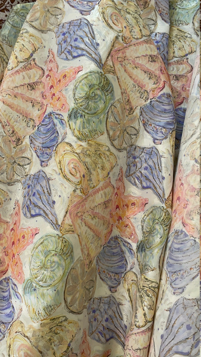 Polyester Seashell Fabric 70 Wide - Etsy