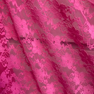 Pink Lace Polyester Fabric - Etsy