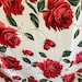 Large Red Flowers, Elegant Rayon Fabric - Etsy