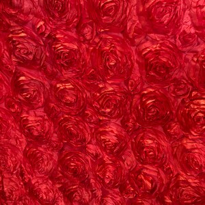 Red Satin Rosette Fabric - Etsy