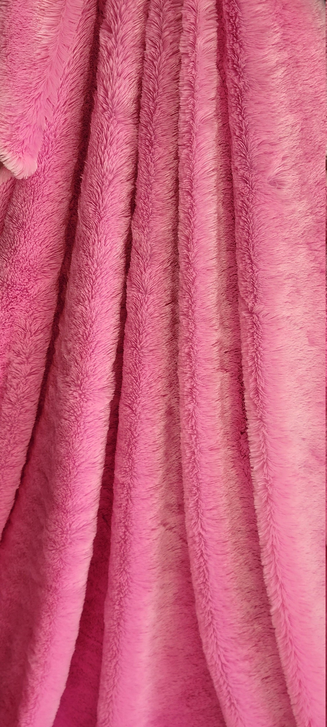 Super Soft Pink Minky Sold by the Yard - Etsy