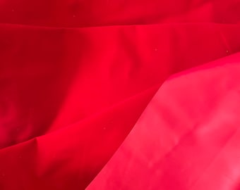 Solid Color Cherry Red Flocking Velvet Fabric Sold by the Yard - Etsy