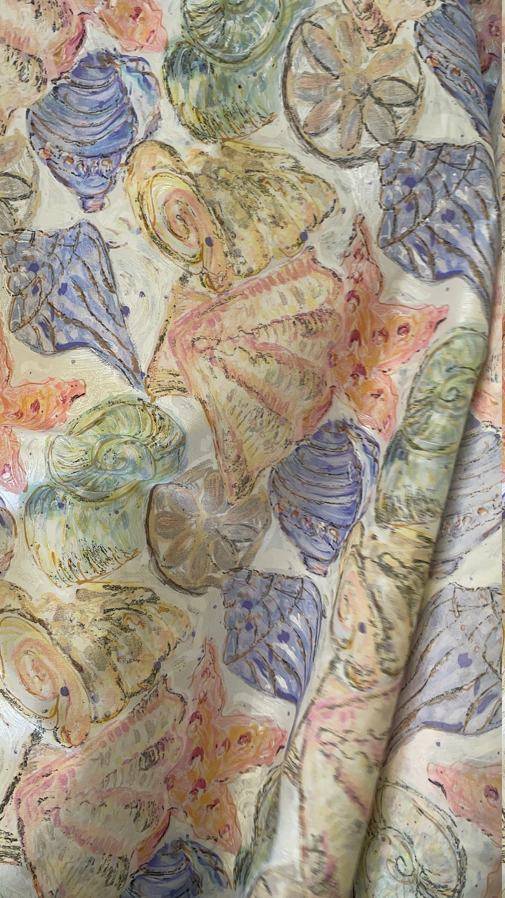 Polyester Seashell Fabric 70 Wide - Etsy