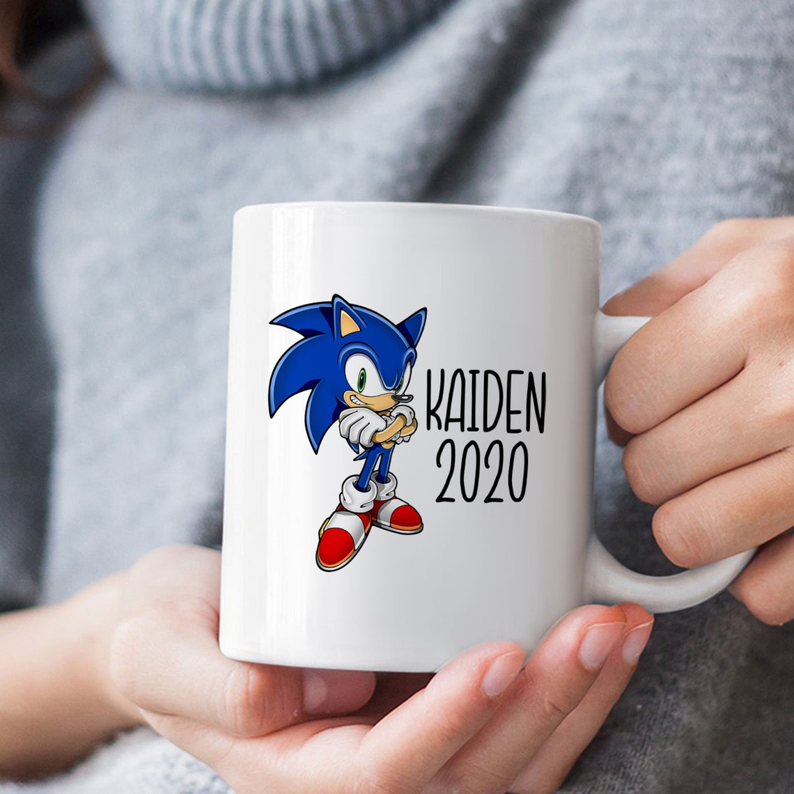 Sonic Mug Personalized NameFunny Sonic Custom Mug Blue | Etsy