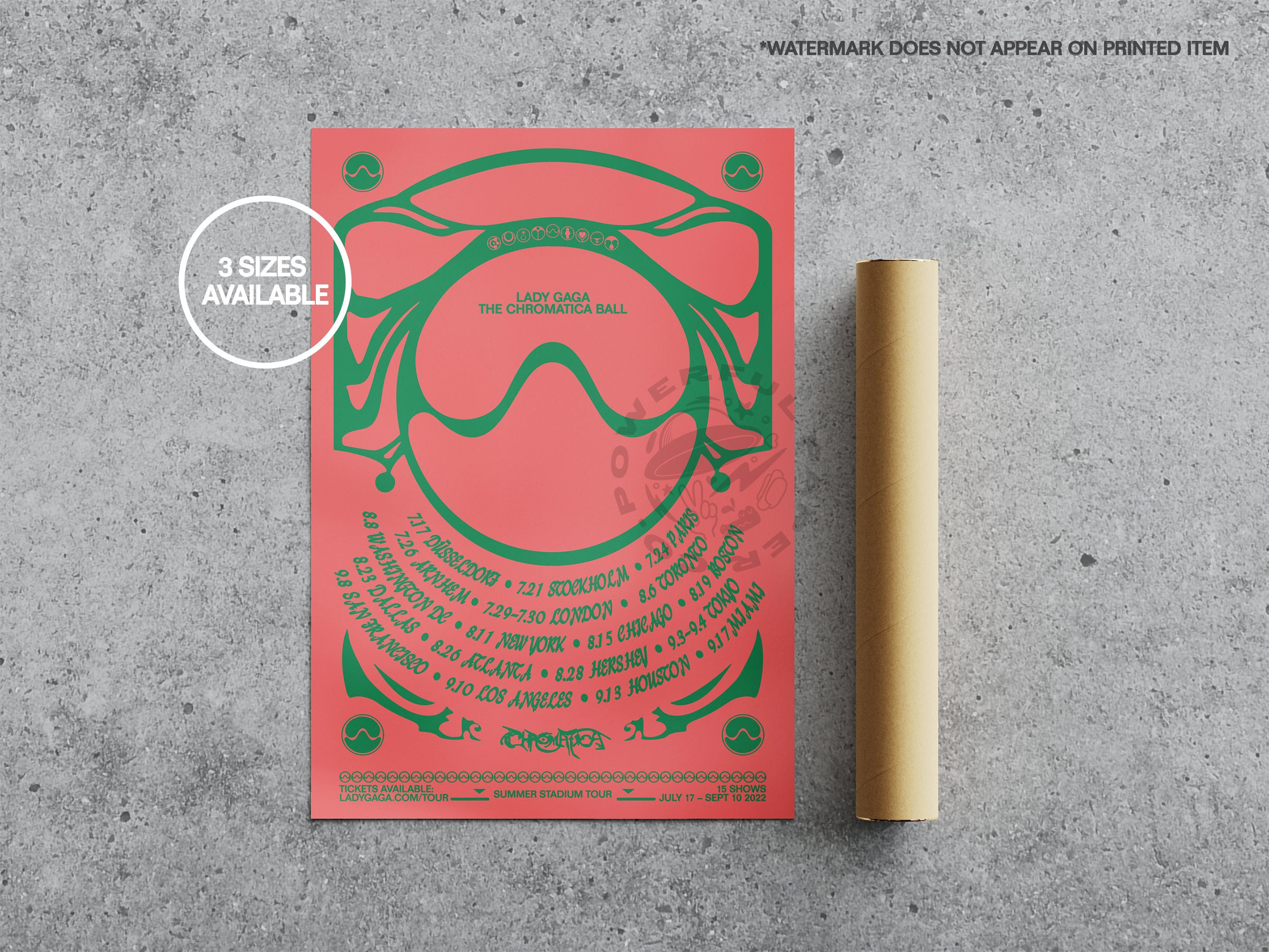 Lady Gaga The Chromatica Ball Summer Stadium Tour All Dates Poster ...