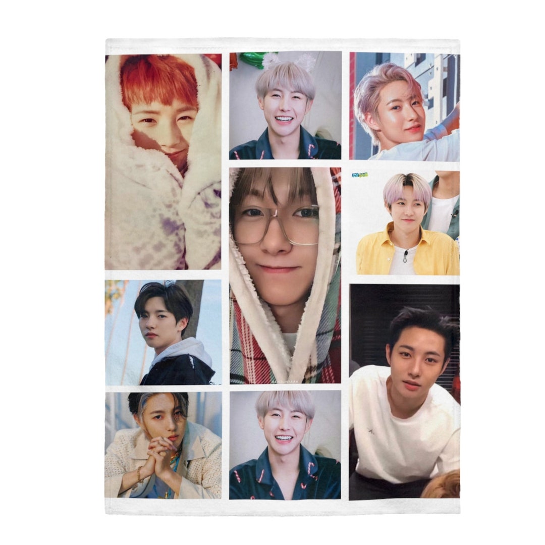 Renjun NCT Cream Photo Collage Blanket, Hwang Renjun Velveteen Blanket, Gift for Nctzens ...