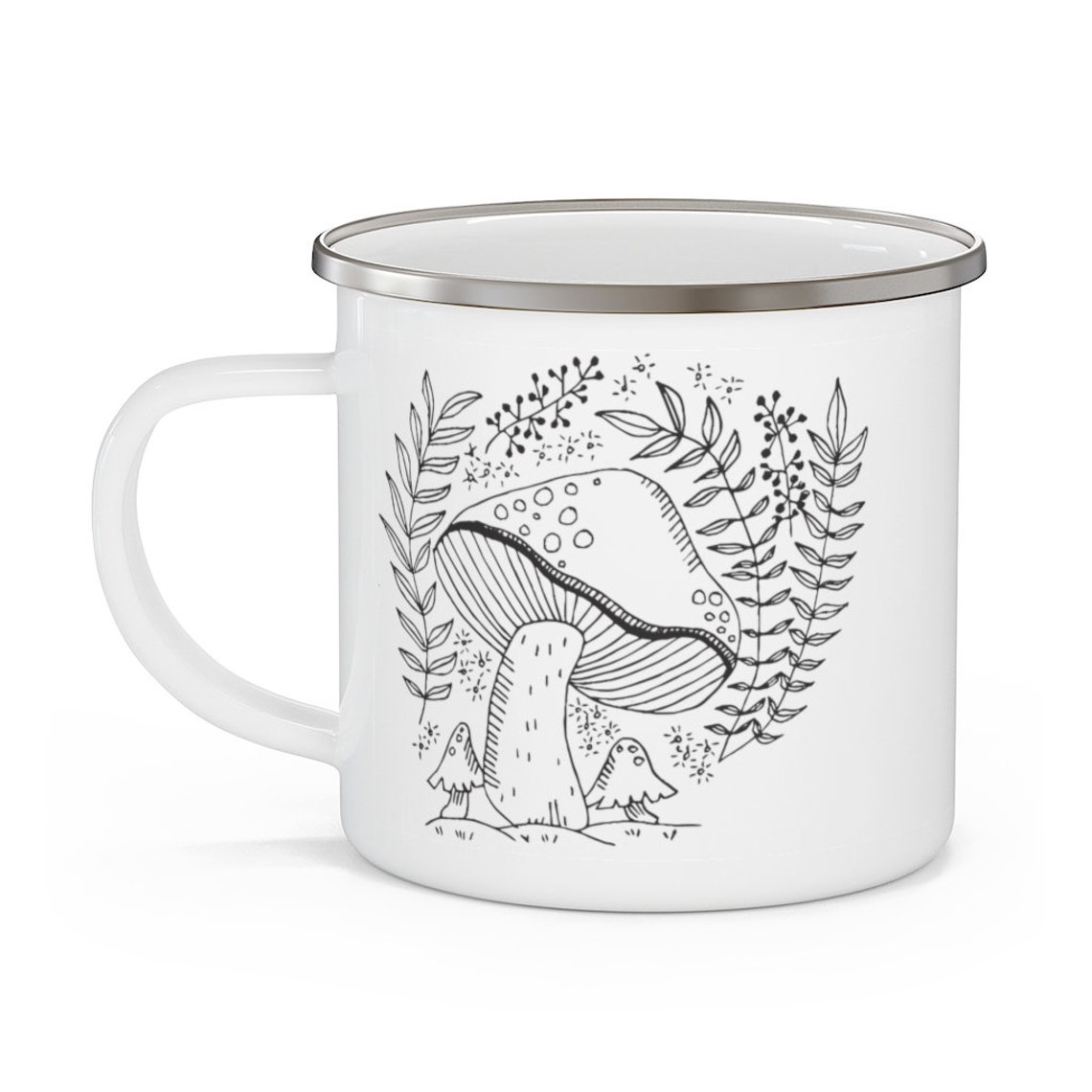 Vintage Mushroom Enamel Campfire Mug Cottagecore Camping Mug | Etsy