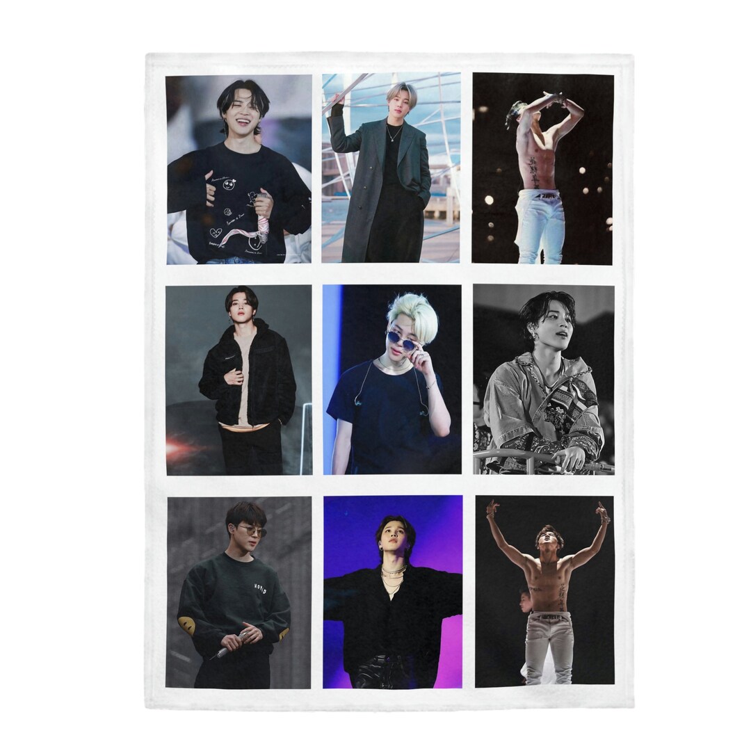 Personalized K-pop Photo Collage Blanket, Custom K-pop Velveteen ...