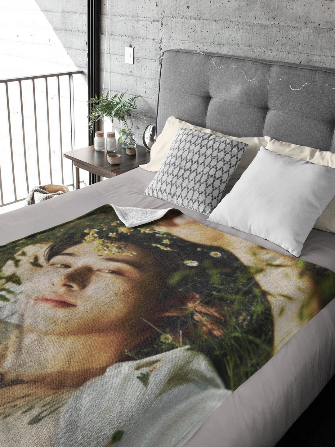 Kim Hanbin Photo Blanket, BI Hanbin Soft Velveteen Blanket, Gift for ...