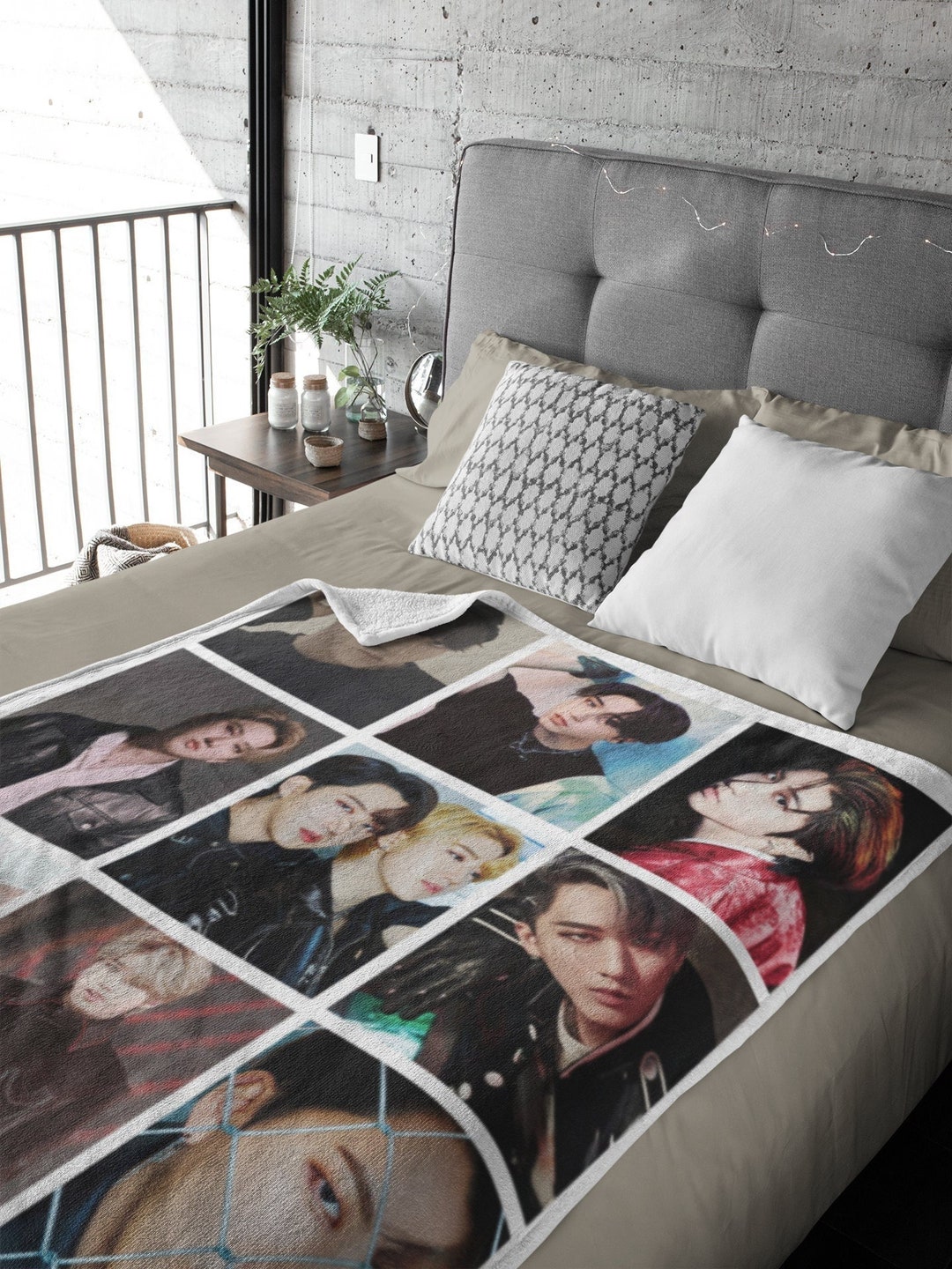 Changbin and Han Photo Collage Throw Blanket Custom Straykids - Etsy