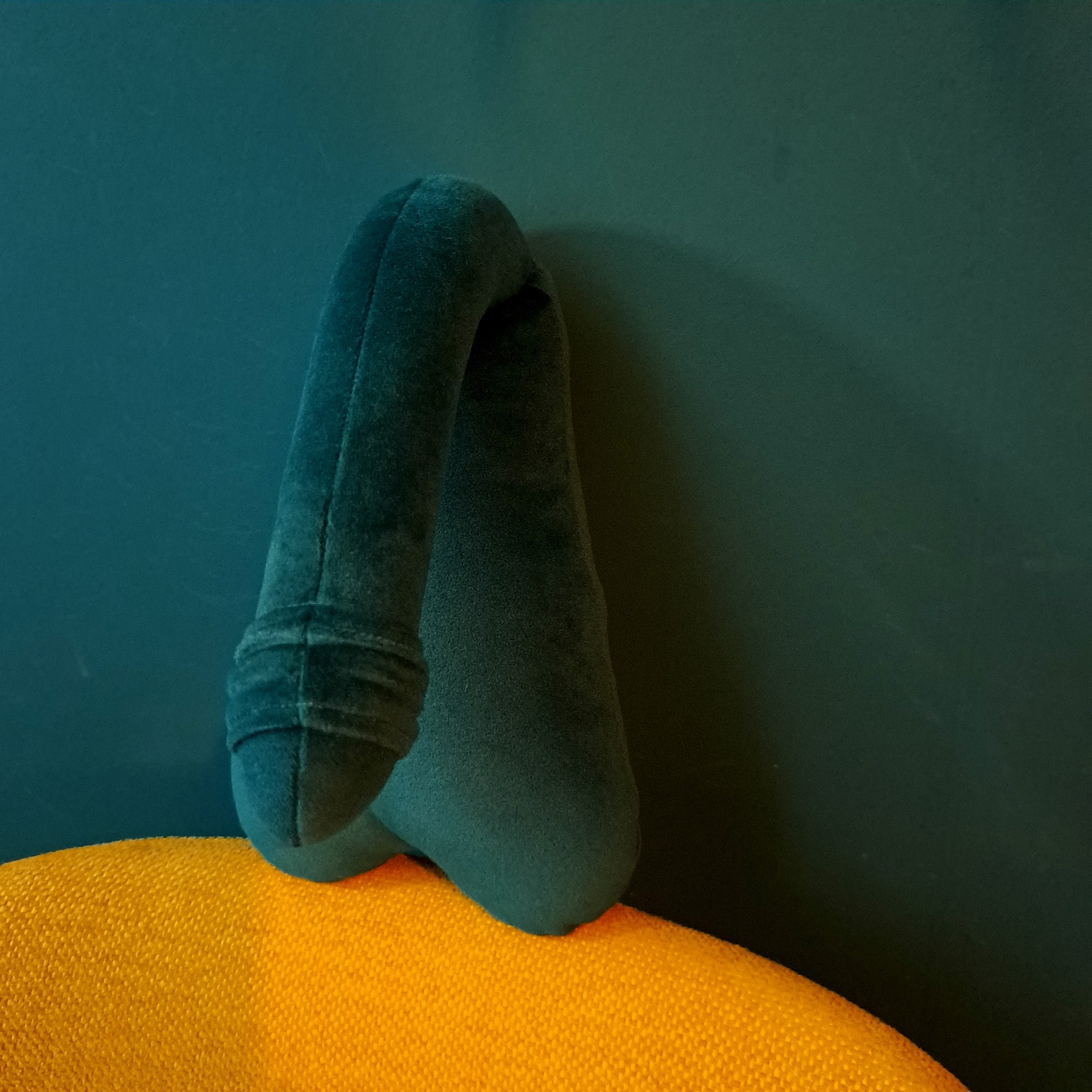 Penis Puppet, Anatomical Model of Penis From Dark Teal Velvet, Plushie ...