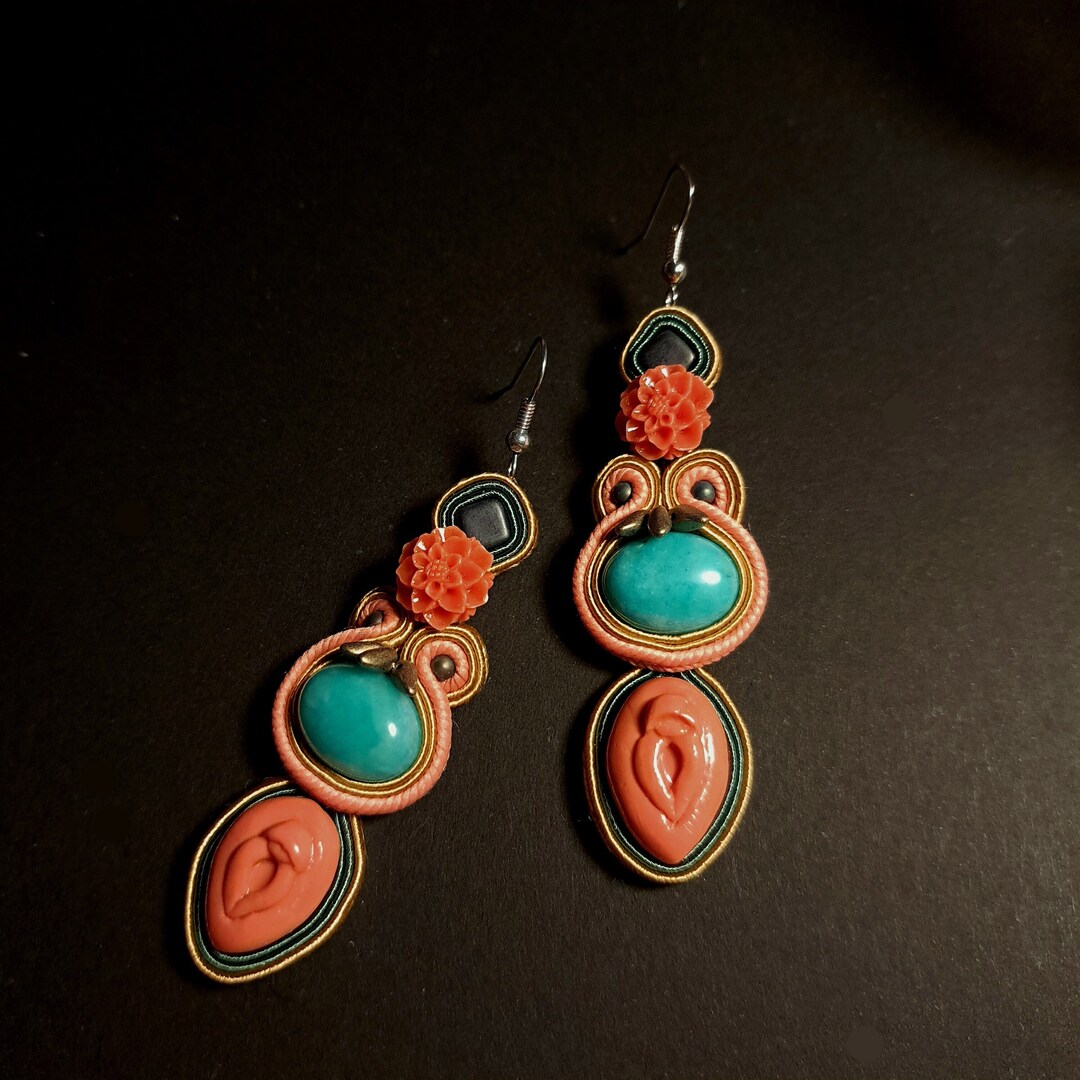 Vulva Labia Jewelry Soutache Vulva Jewelry Pink Pussy - Etsy