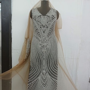 Silver and Clear Rhinestone Dress Panel Front Back and Sleeves - Etsy