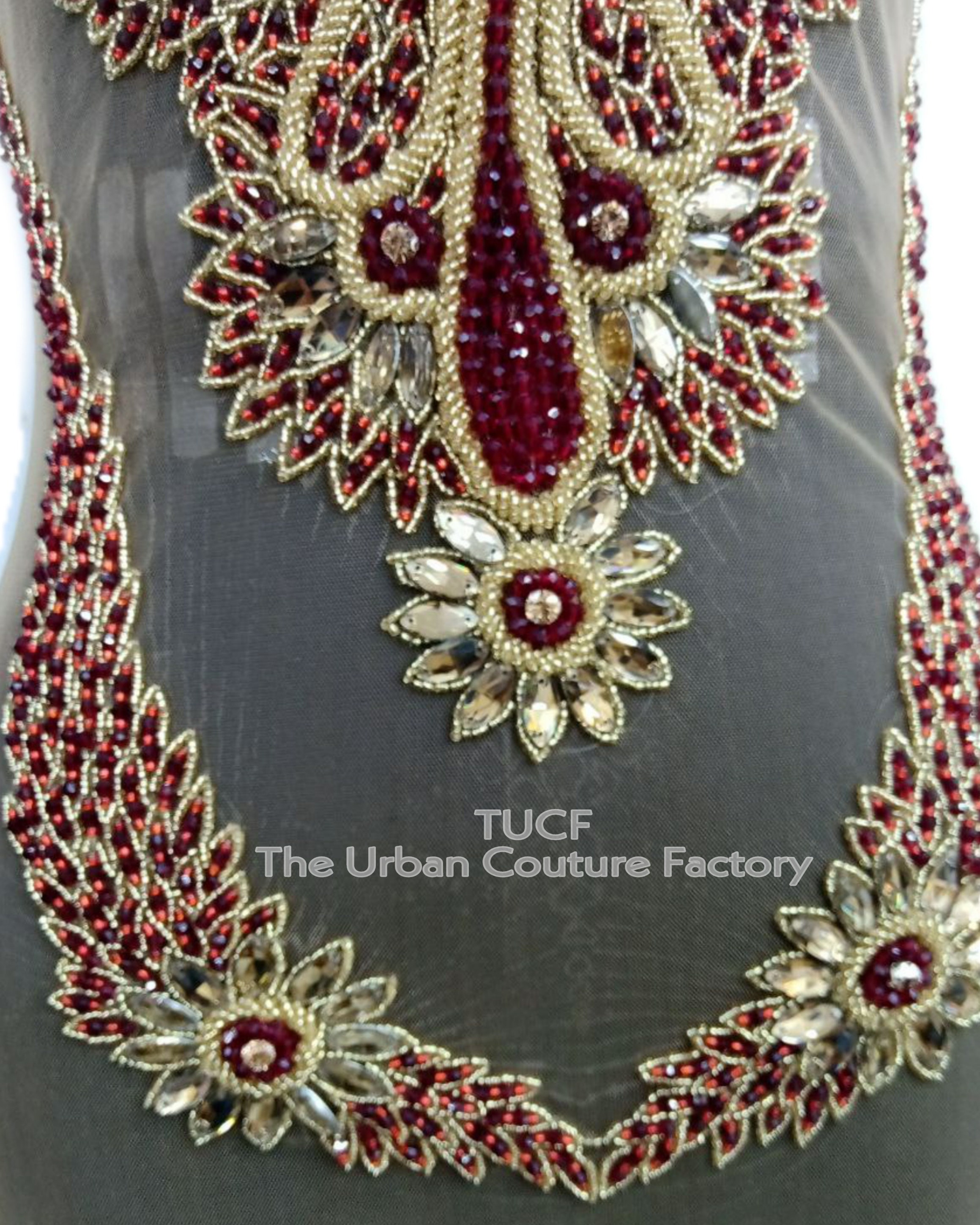 Stunning Gold and Maroon Crystals Rhinestone Bodice - Etsy