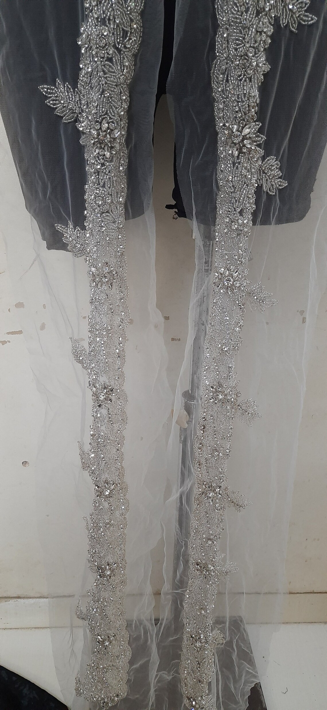 Super Sparkle Luxurious Silver Rhinestone Bridal dress Trims | Etsy