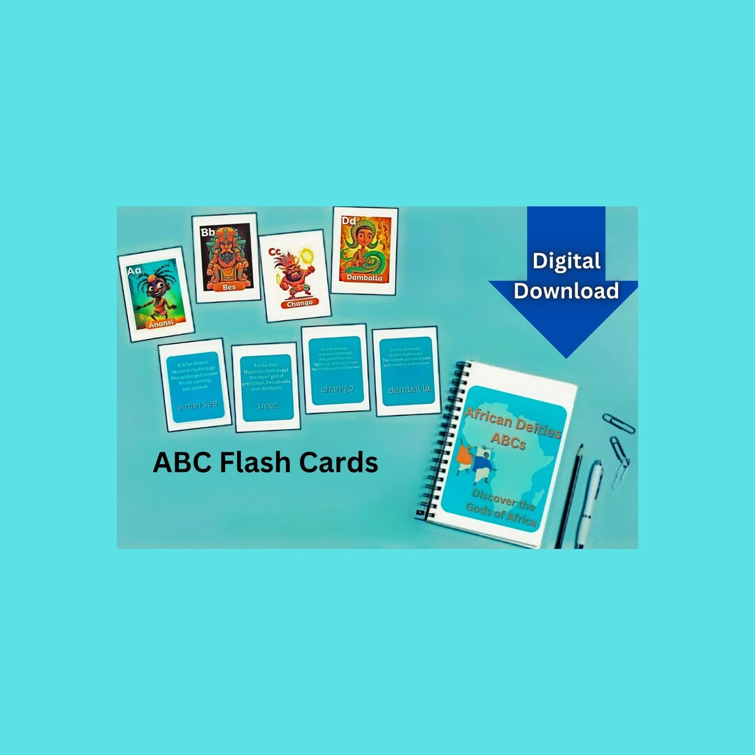 African Deities Abcs Digital Flash Cards Orishas - Etsy