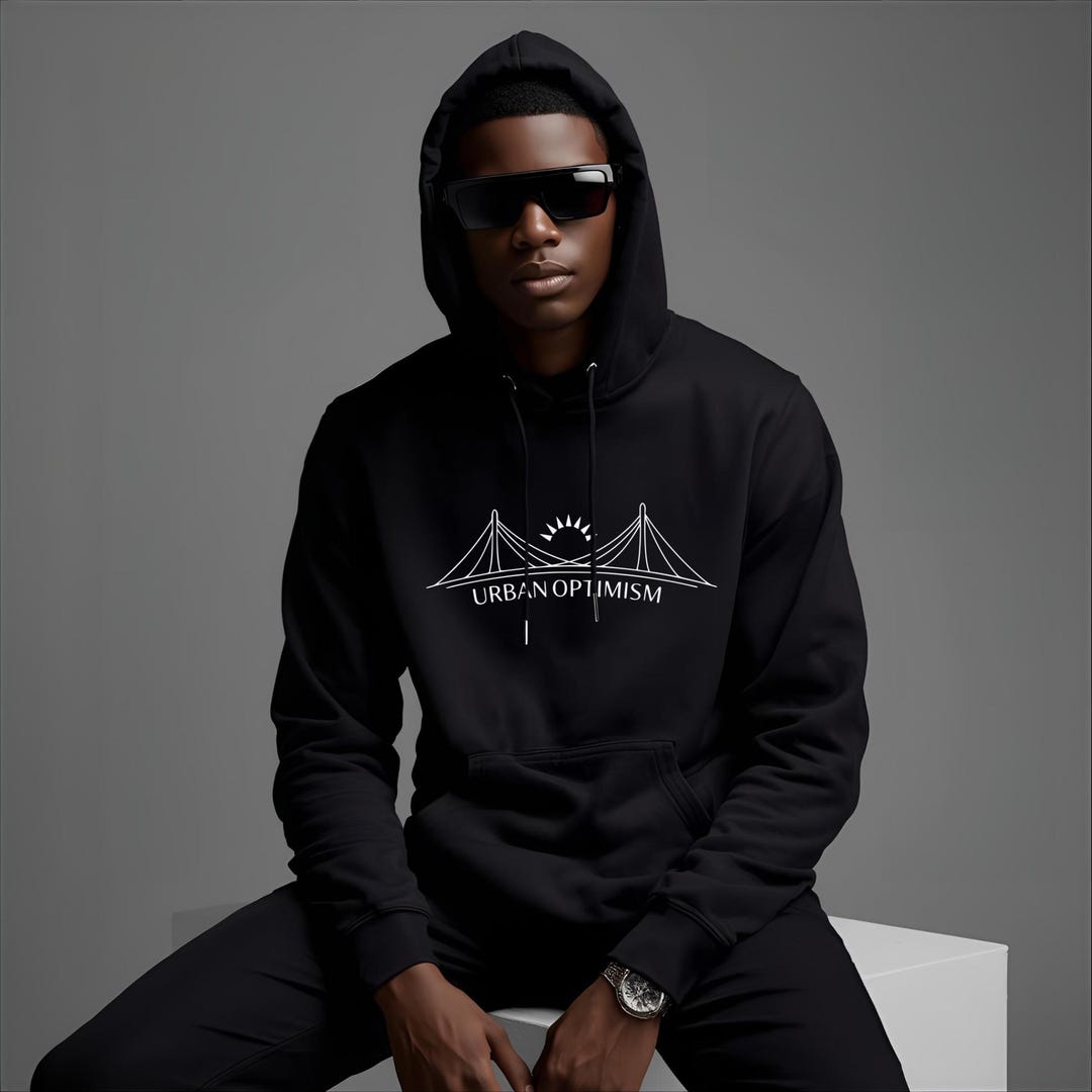 Urban Optimism Hoodie Streetwear Graphic Pullover | Unisex Athletic ...