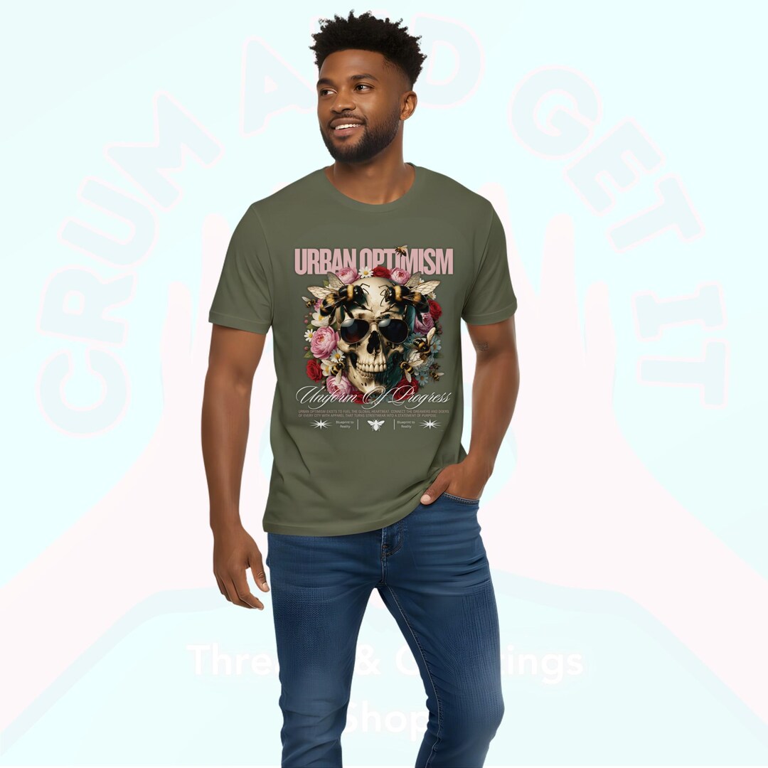Floral Skull Graphic Tee, Unisex Softstyle T Shirt, Urban Optimism ...