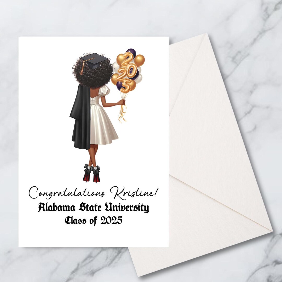 Graduation Greeting Card Custom Personalized: African-american Senior ...