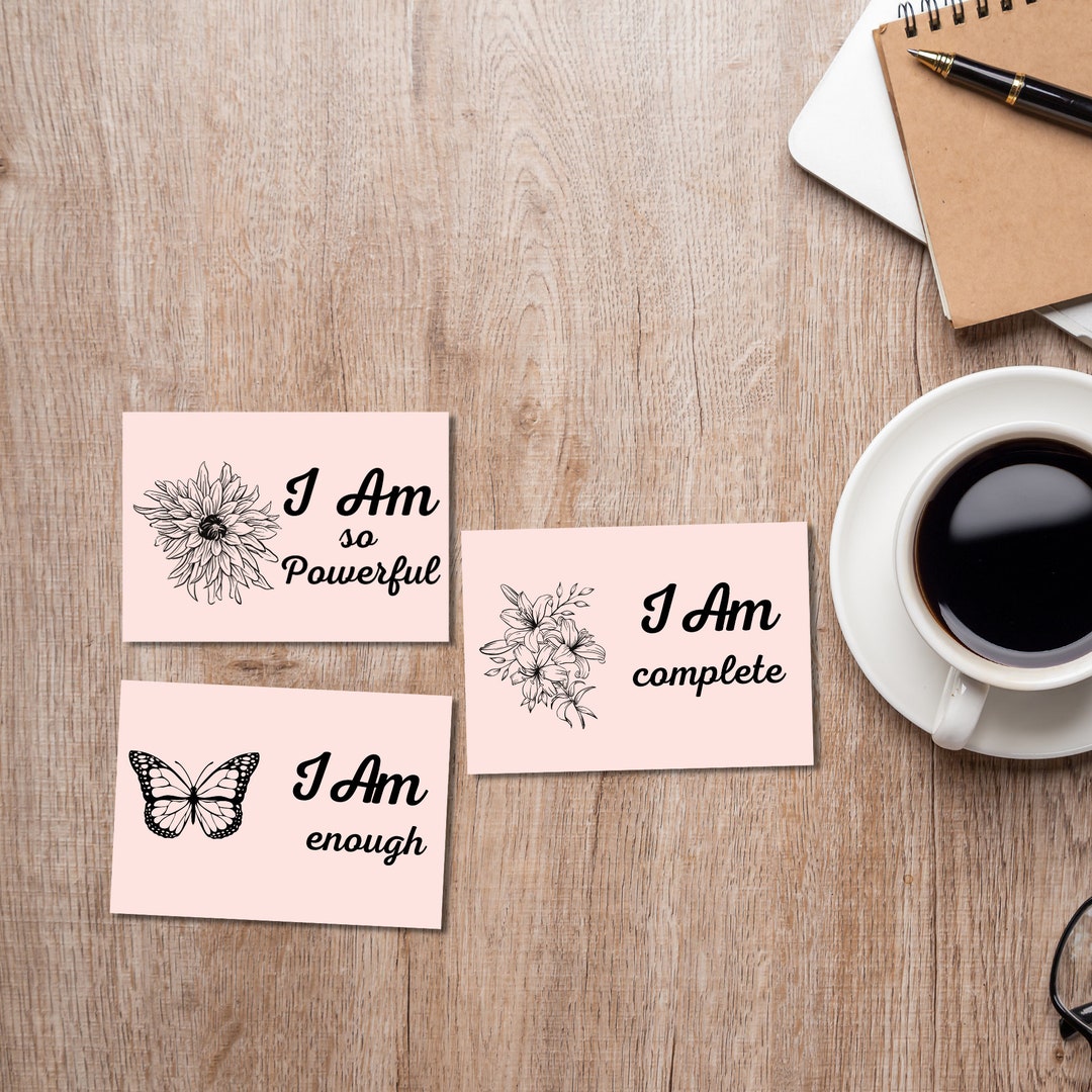 Positive Affirmations, Daily Quote Cards, Affirmation Card Bundle ...