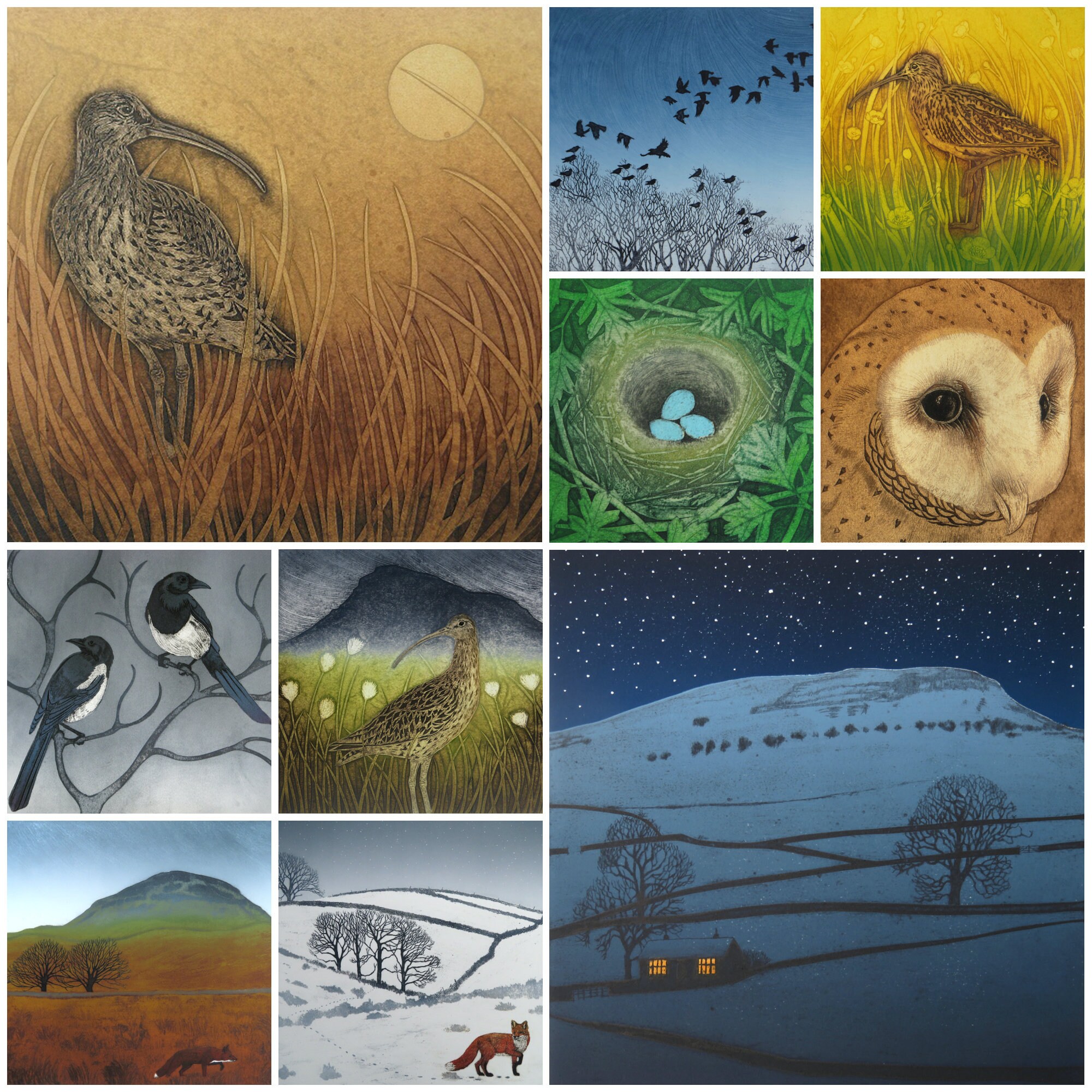 Your Choice of 10 X Square Greetings Cards - Etsy UK