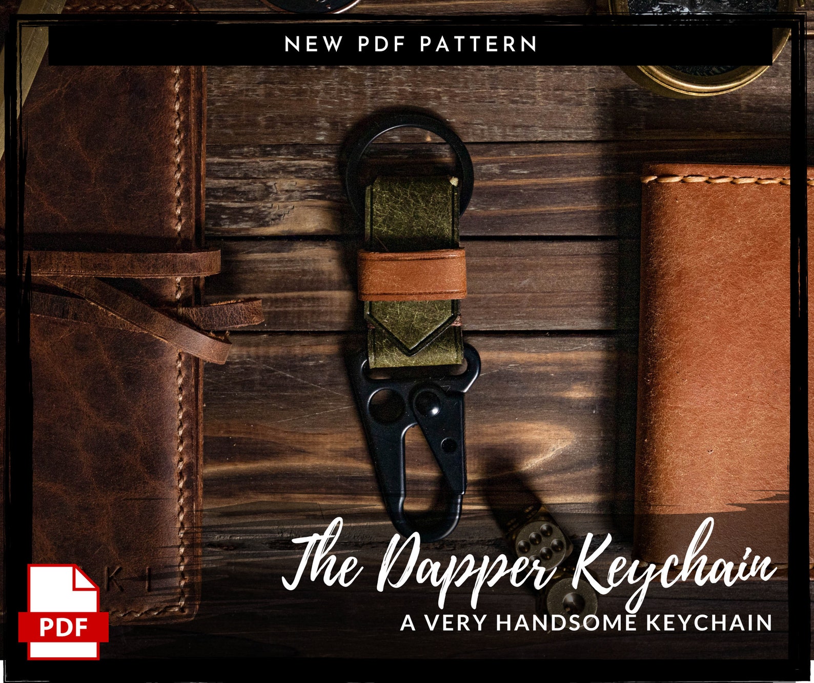 Leather Keychain PDF Pattern - Leather Keychain Digital Download ...