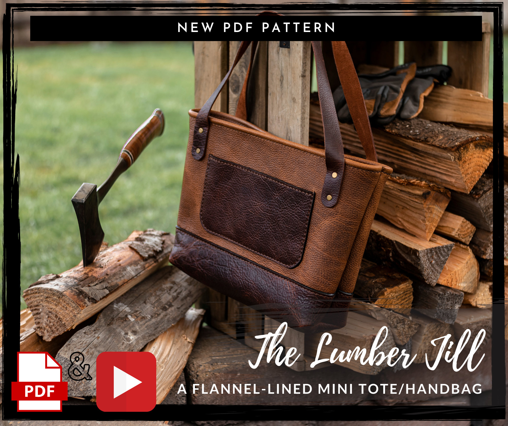 Leather Tote PDF PATTERN Leather Crossbody Tote Bag Purse | Etsy