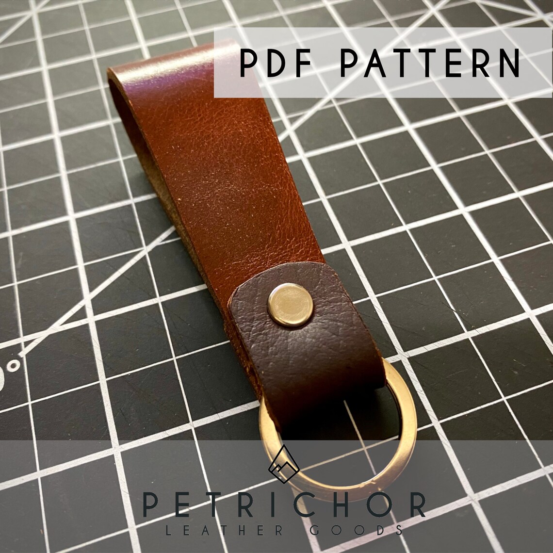 Leather Keychain PDF PATTERN Leather Keychain Digital | Etsy