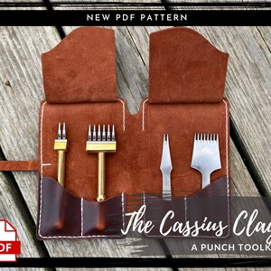 Leather Tool Roll PDF PATTERN - Leather Case Tote Bag Purse Digital ...