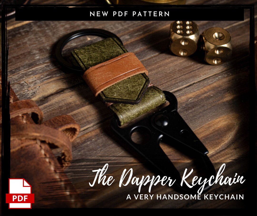 Leather Keychain PDF Pattern - Leather Keychain Digital Download ...