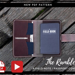 Leather Journal Cover PDF PATTERN - Leather Journal Cover Crossbody ...