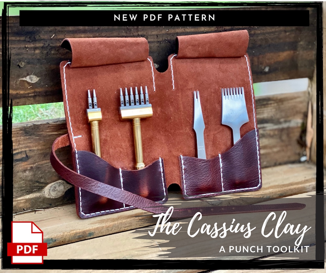 Leather Tool Roll PDF PATTERN - Leather Case Tote Bag Purse Digital ...