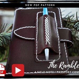 Leather Journal Cover PDF PATTERN - Leather Journal Cover Crossbody ...