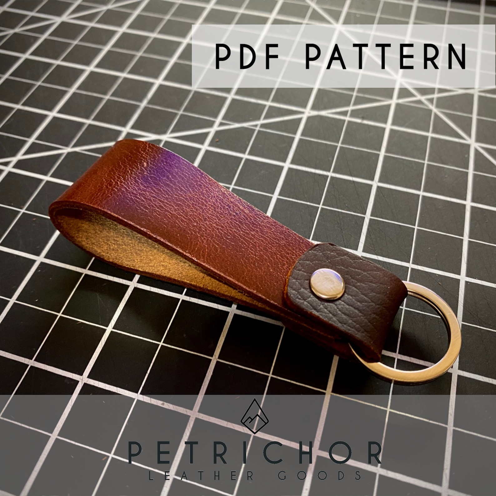Leather Keychain PDF PATTERN Leather Keychain Digital | Etsy