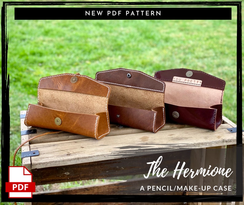 Leather Pen Pencil Case PDF PATTERN Leather Crossbody Tote - Etsy