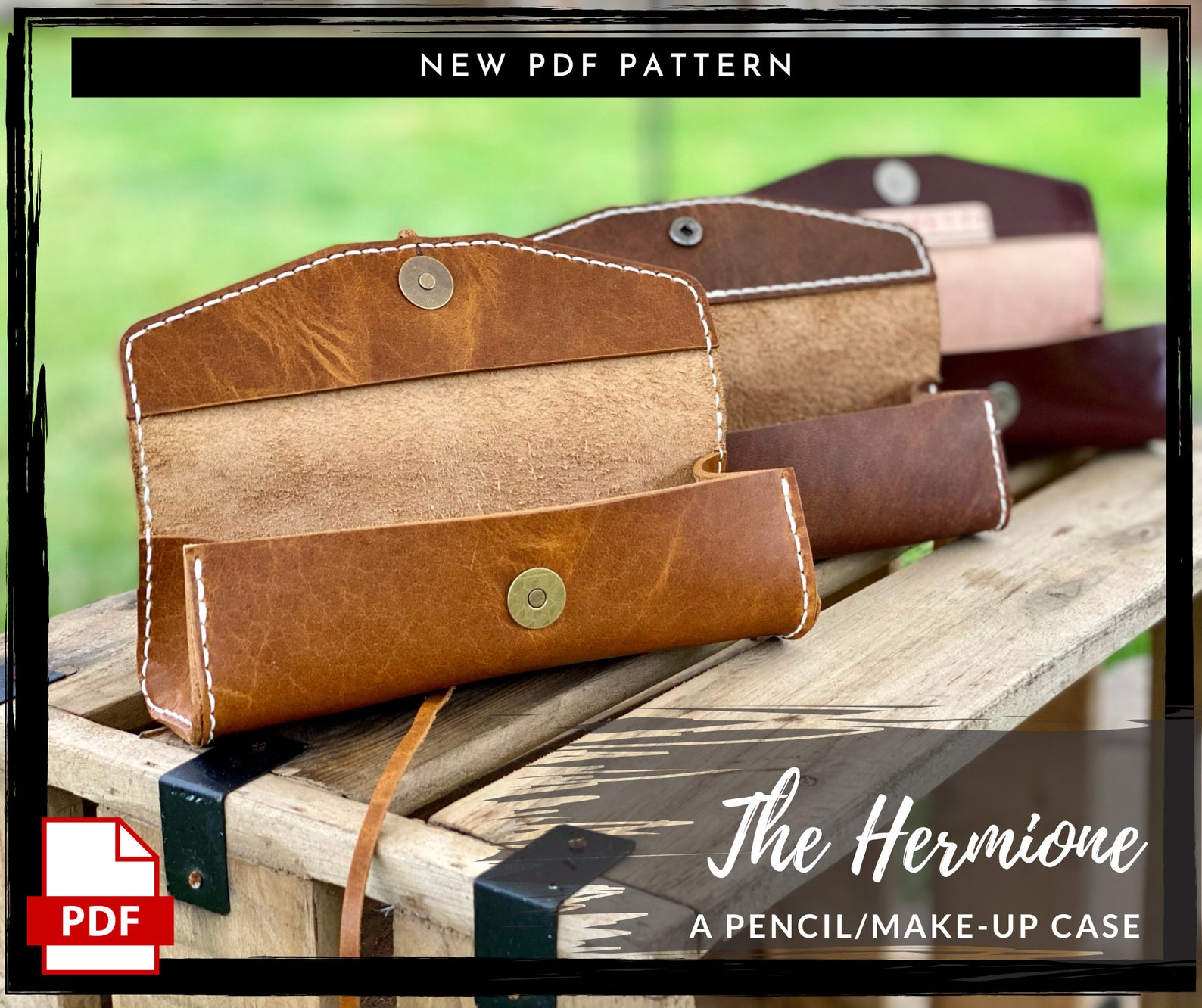 Leather Pen Pencil Case PDF PATTERN Leather Crossbody Tote - Etsy