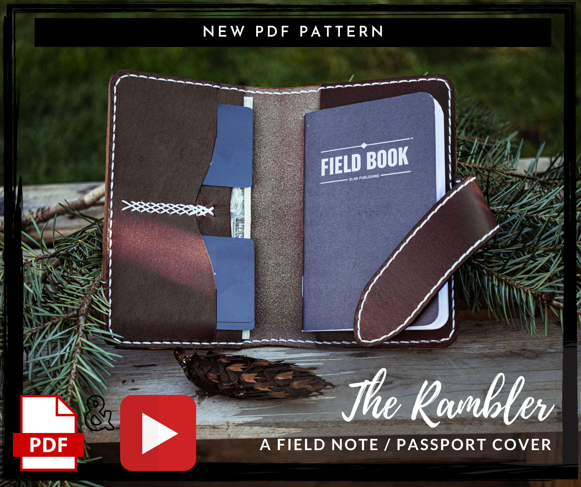 Leather Journal Cover PDF PATTERN Leather Journal Cover - Etsy