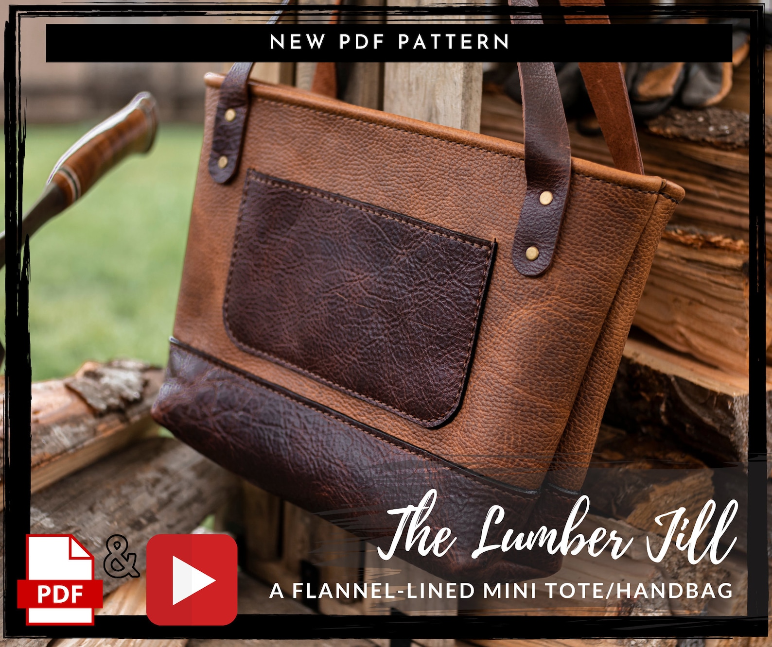 Leather Tote PDF PATTERN Leather Crossbody Tote Bag Purse - Etsy