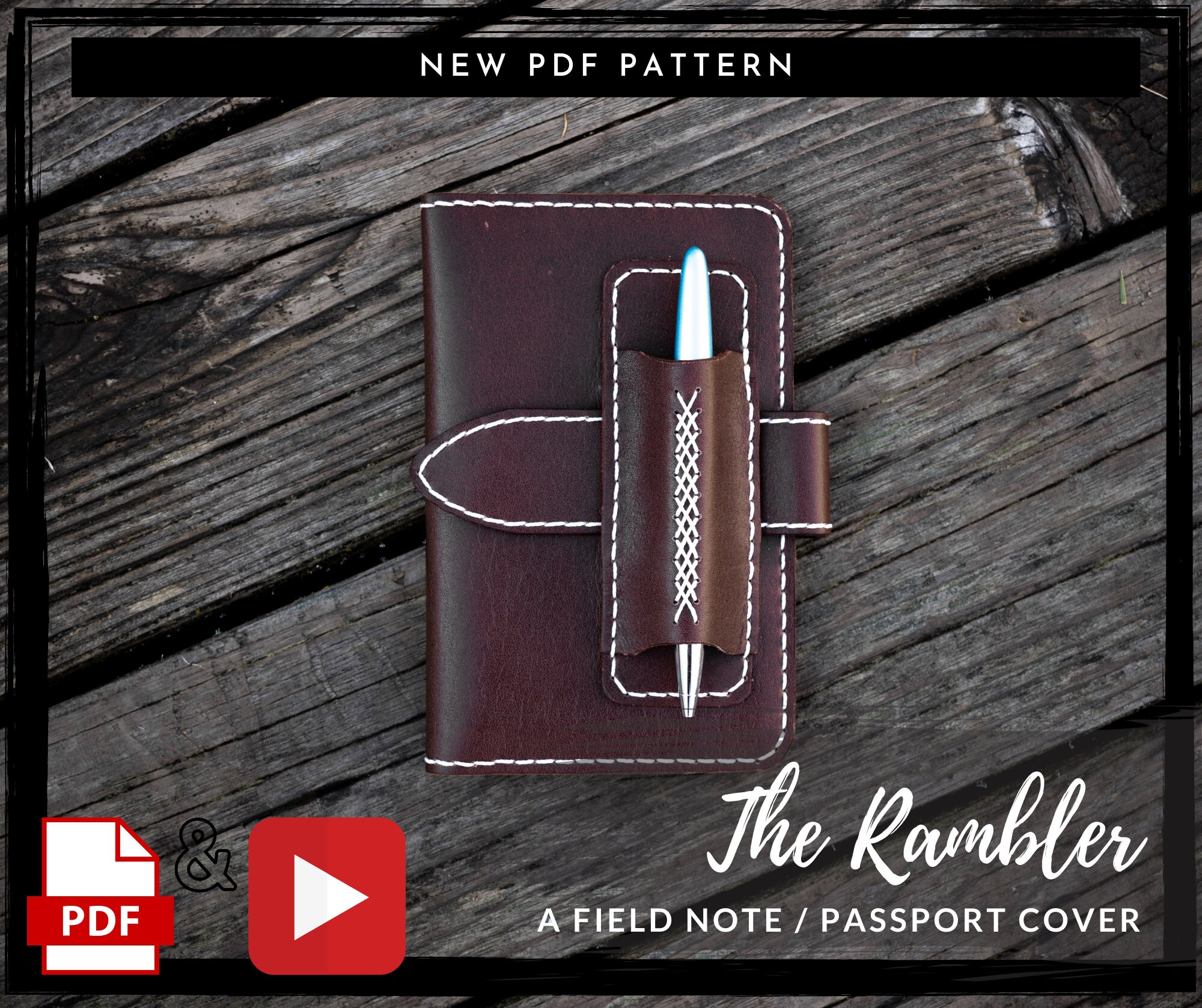 Leather Journal Cover PDF PATTERN Leather Journal Cover - Etsy