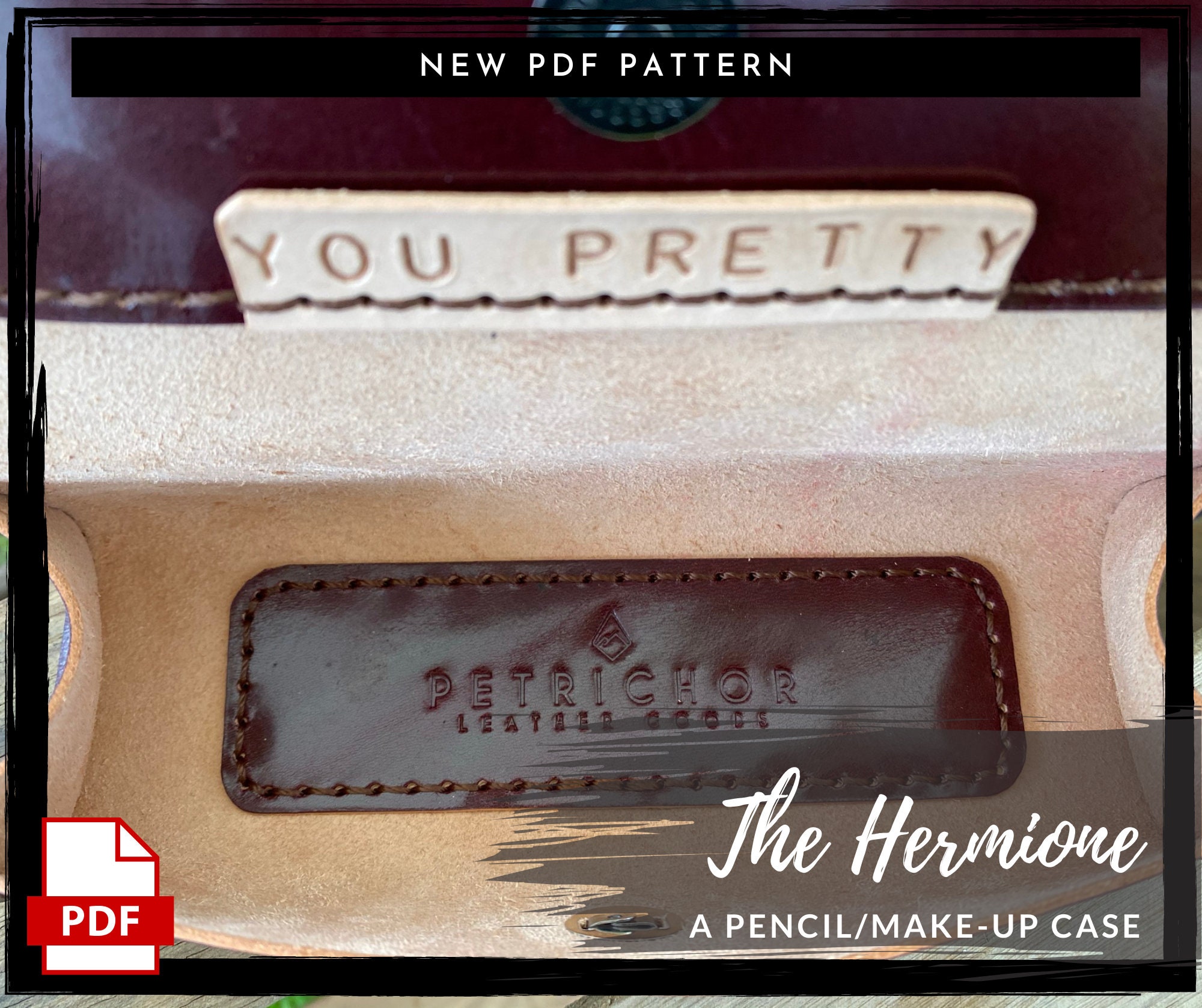 Leather Pen Pencil Case PDF PATTERN Leather Crossbody Tote - Etsy