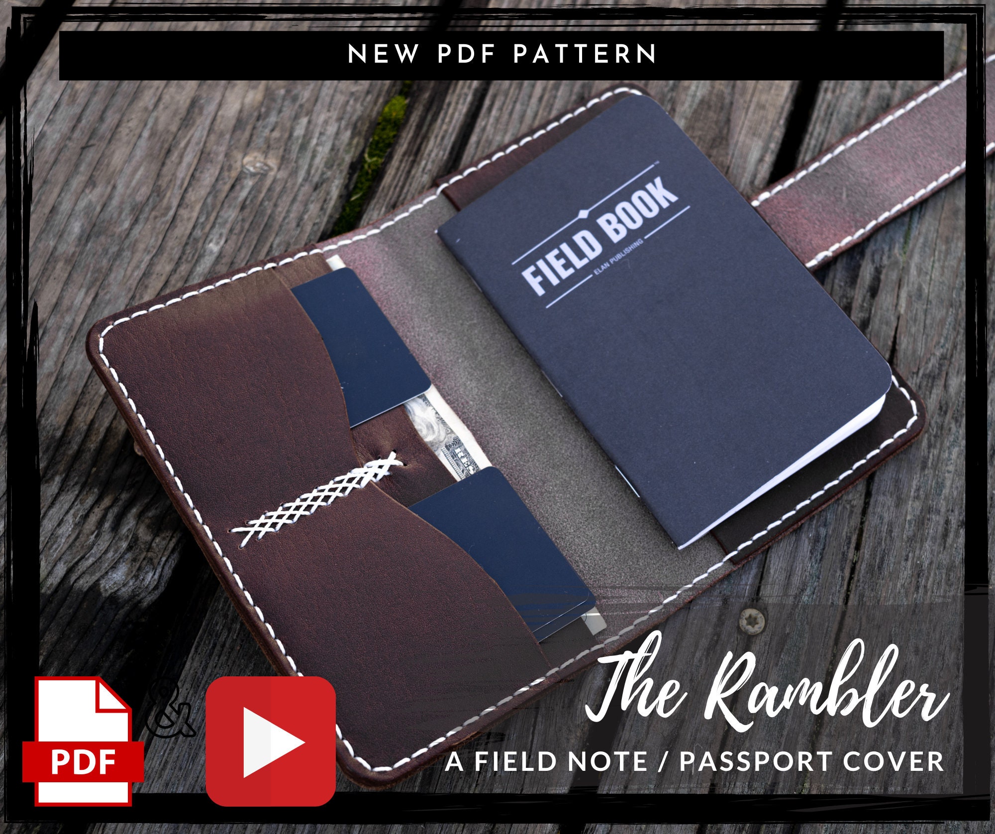 Leather Journal Cover PDF PATTERN Leather Journal Cover - Etsy