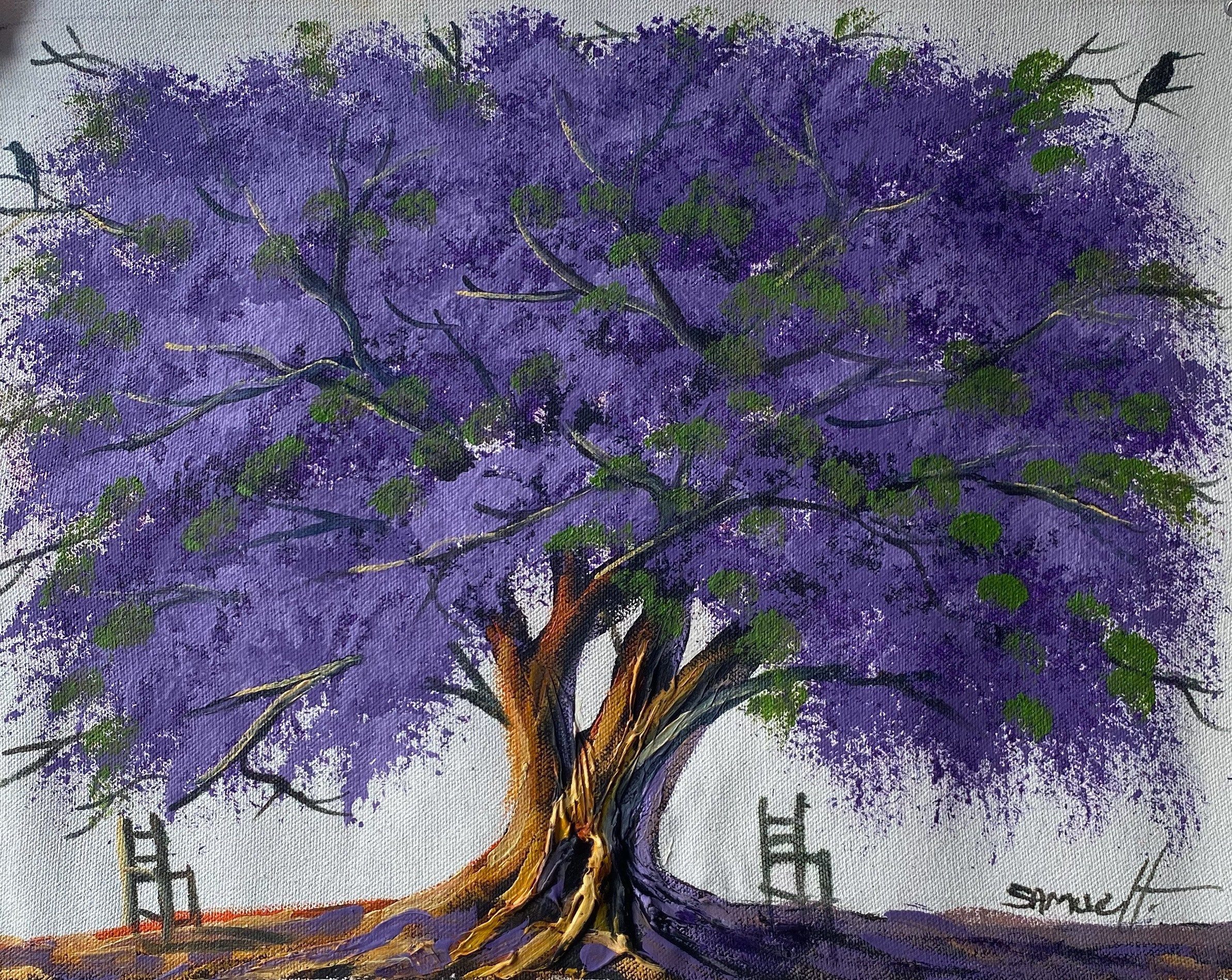 Purple Flamboyant Poinciana 12X16 - Etsy