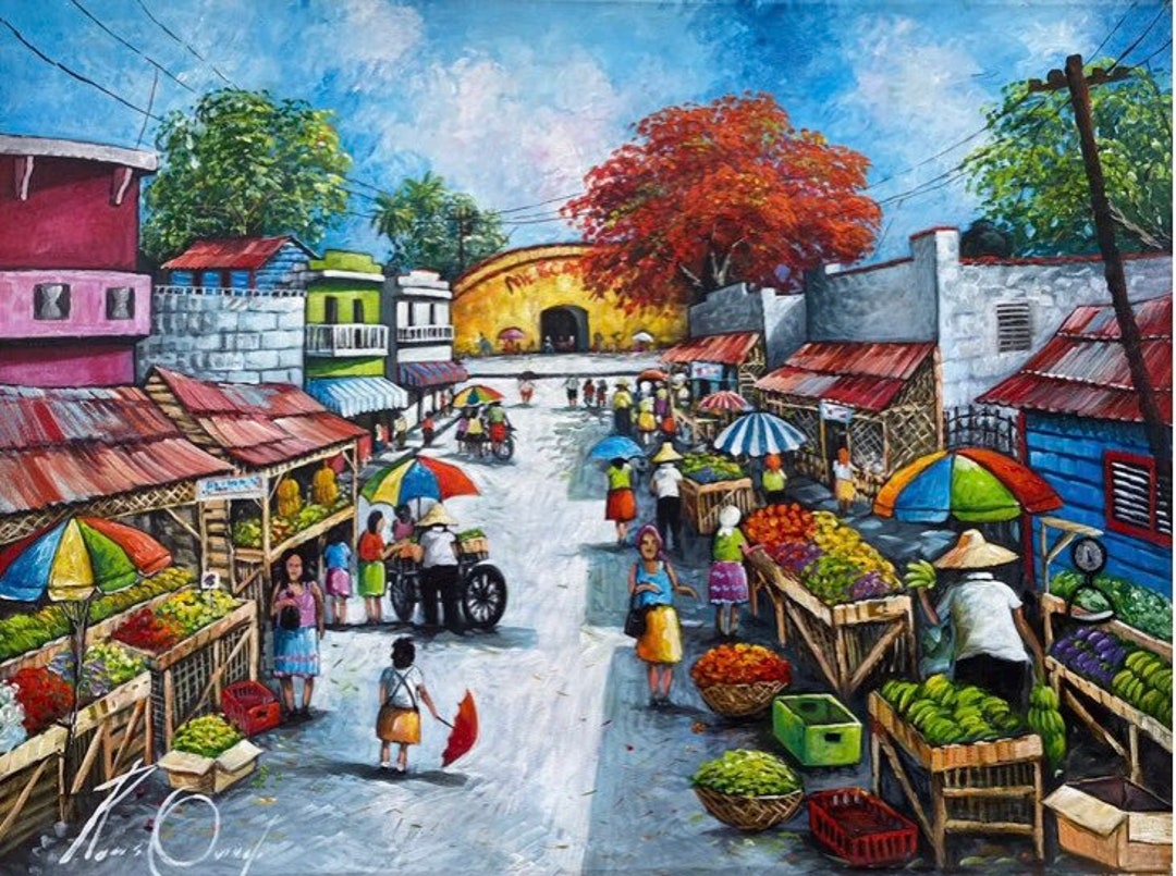 Mercado 29X39 Renso Oviedo - Etsy