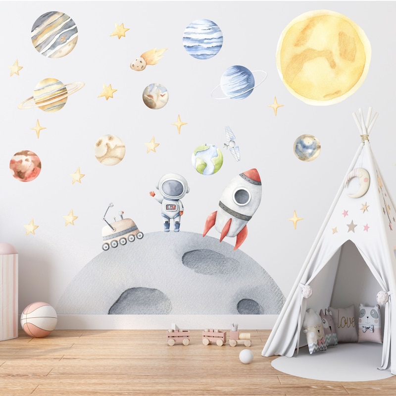 Planet Wall Stickers - Etsy