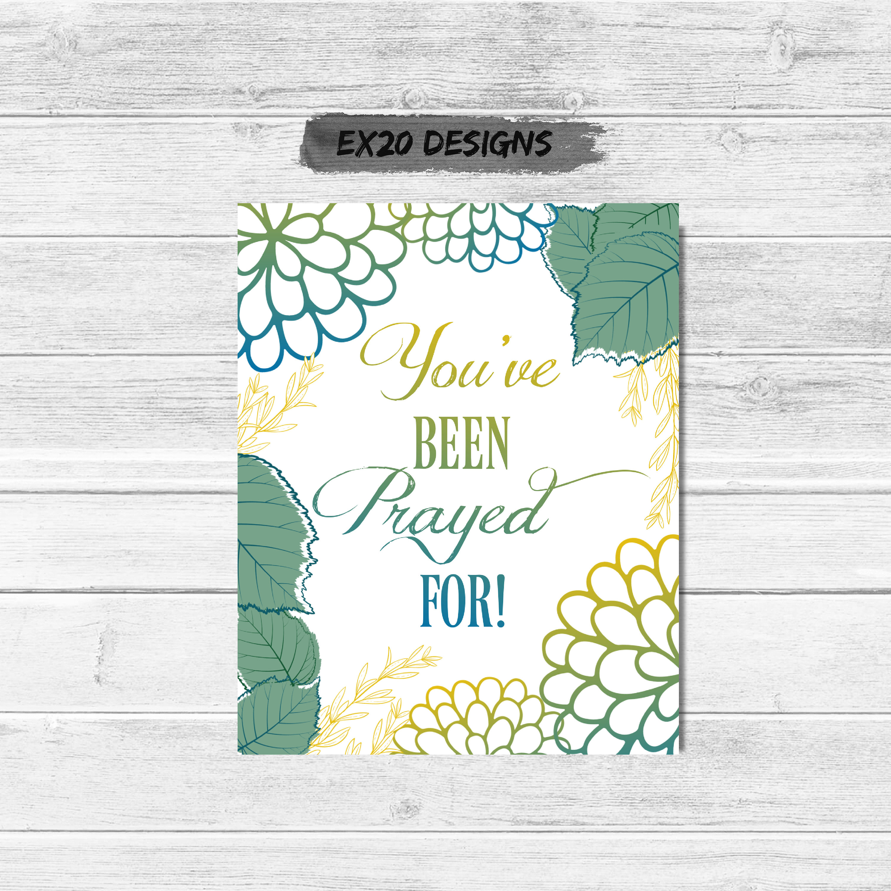 You Have Been Prayed For, 4x5 Postcard Style Greeting Card, Christian ...