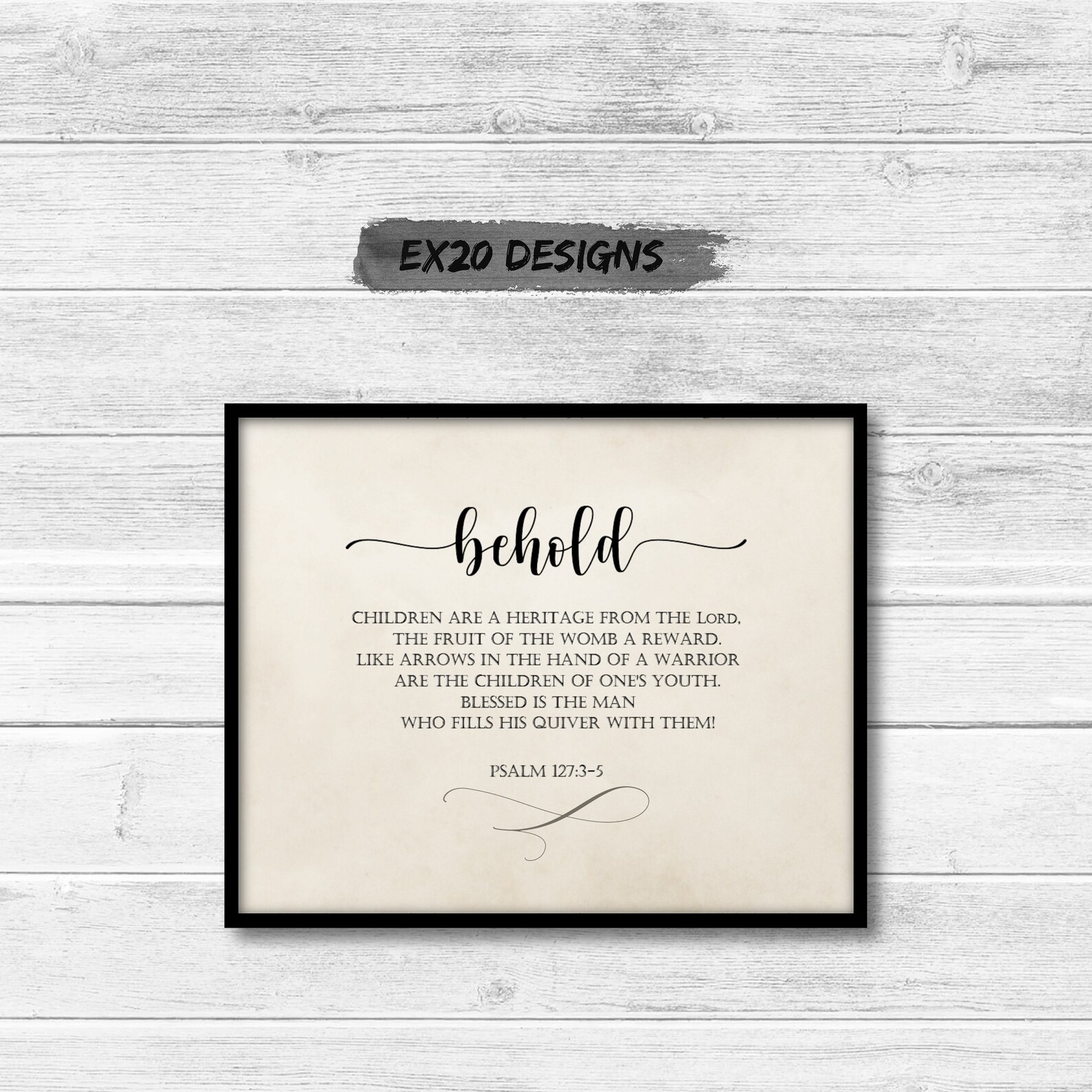 Psalm 127:3-5 Children Are a Heritage From the Lord Art Print DIGITAL ...