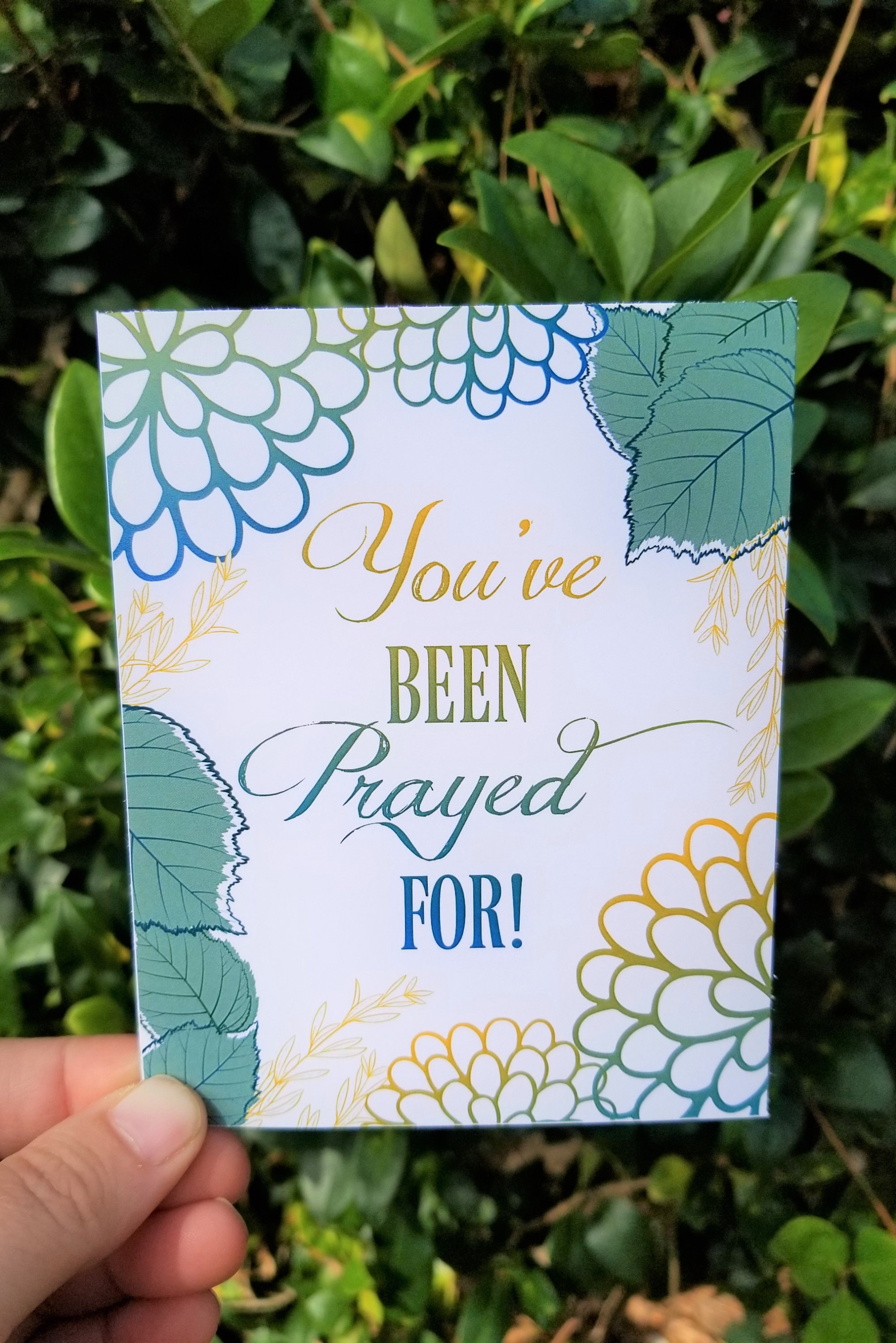You Have Been Prayed For, 4x5 Postcard Style Greeting Card, Christian ...